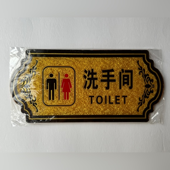Bath | Acrylic Toilet Sign Bathroom Restroom Wc Wall Door Chinese ...